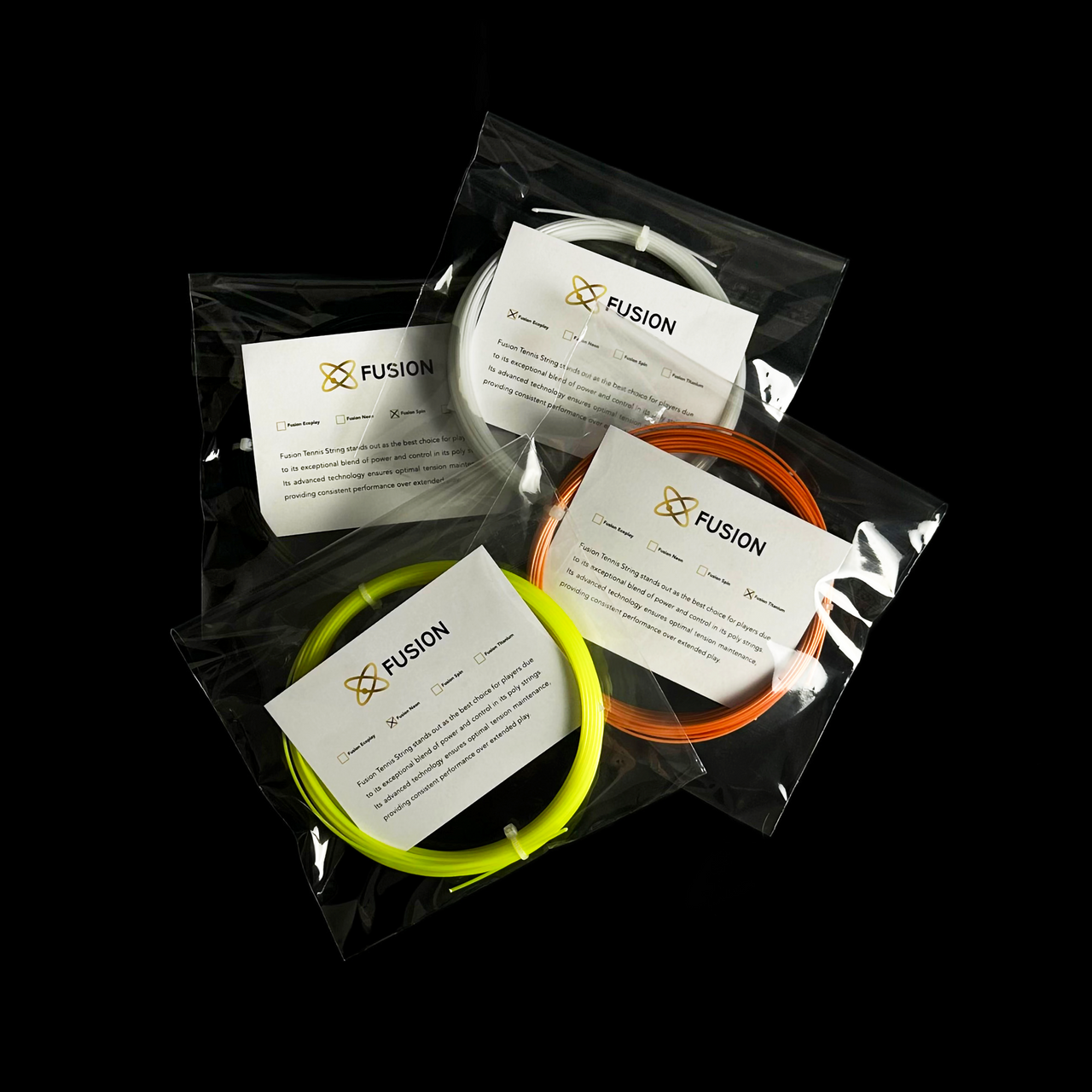 Fusion Samples | 4 Pack – Fusion Tennis String